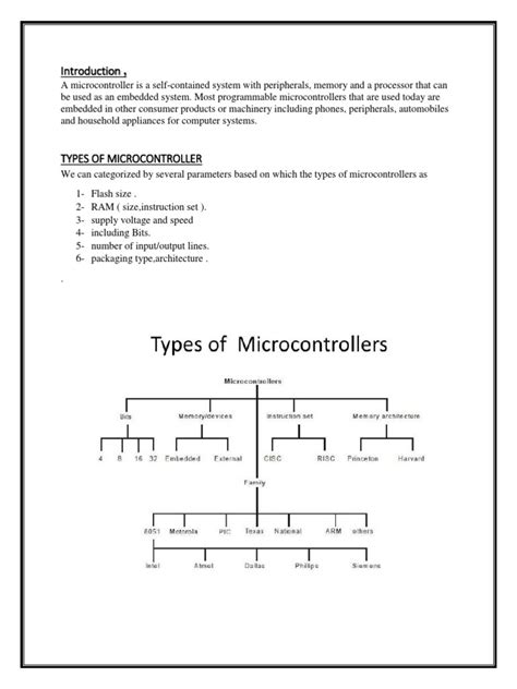 Microcontroller Types And Uses Pdf Microcontroller Embedded System