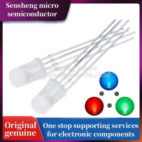 Pcs Mm RGB LED Common Cathode Common Anode Tri Color Emitting Diodes F RGB Diffused