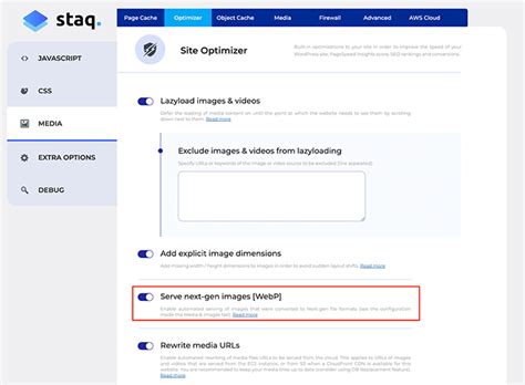 how to enable automatic webp image conversion managed wordpress