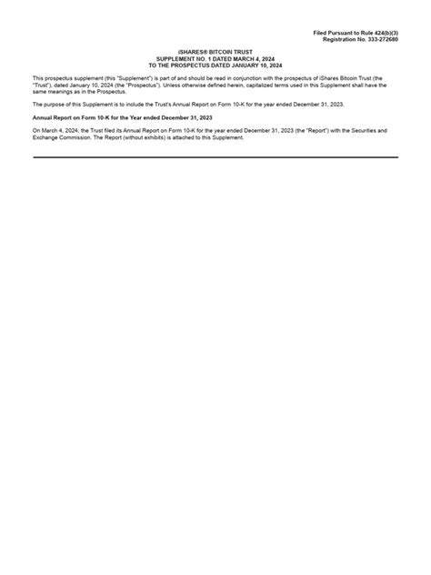 Ibit Prospectus Pdf Commodity Futures Trading Commission Stocks