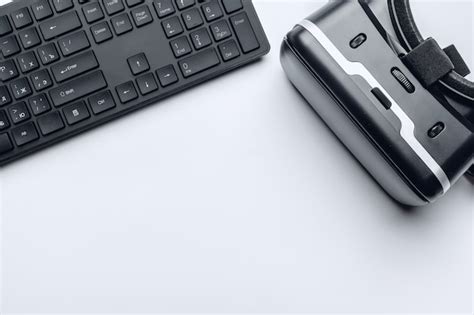 Premium Photo Vr Glasses And Keyboard