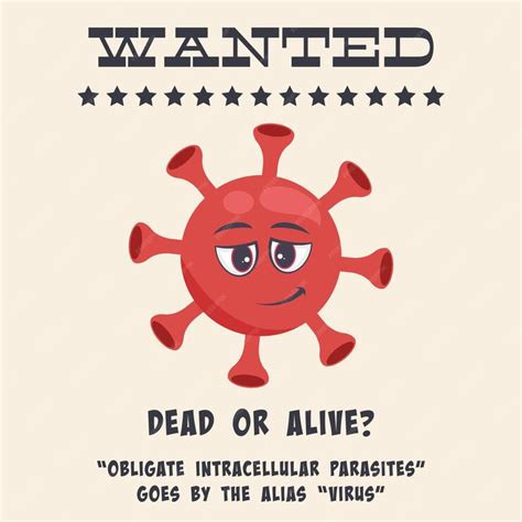 Premium Vector Wanted Poster With Virus Being Hunted