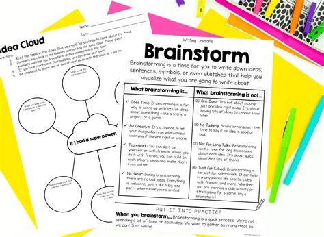 Brainstorming Ideas For Writing Brainstorming And The Creative Process