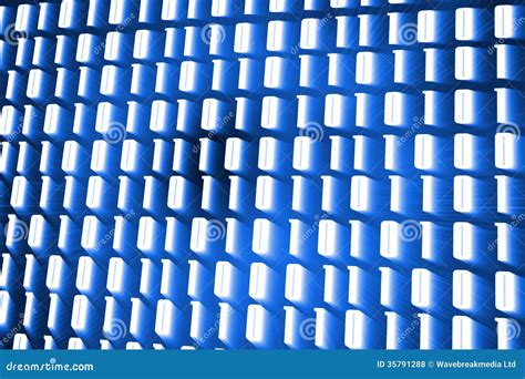 Glowing Binary Code On Blue Background Stock Illustration