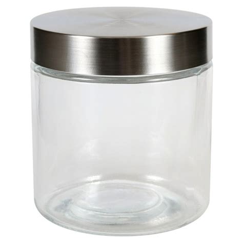Dollar Tree Stores 29 75 Fluid Ounce Glass Jars With Stainless Steel Lids Same Day Delivery