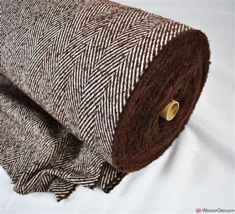 Wool Blend Fabric Classic Herringbone Brown Wool Blend Fabric Classic Herringbone Brown