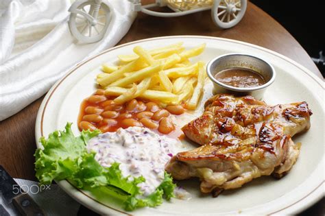 Chicken Chop Grilled Chicken Chop With Grilled Add Some Salad And