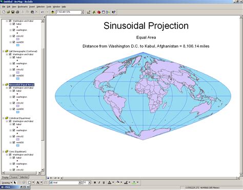 Adventures In Geography 7 Lab Lab 5 Map Projections With Arcgis