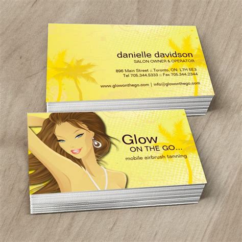 Mobile Spray Tanning Business Card Zazzle Spray Tan Business