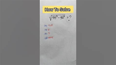 Square Root Square Root Short Tricks Shortvideo Maths