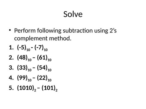 Bcd Addition And Subtraction In Digital Pptx