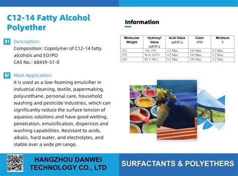 C12 14 Fatty Alcohol Polyether Core Strengths 1 The Structure Can Be