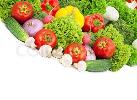 Assorted Fresh Vegetables Isolated On Stock Image Colourbox