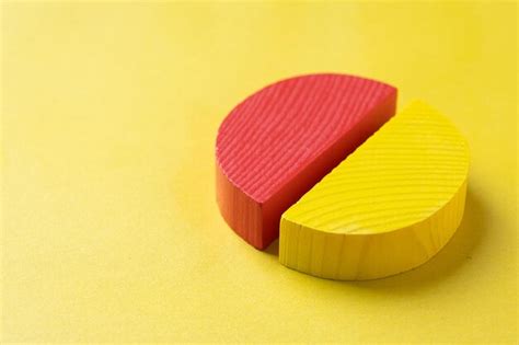 Premium Photo Colorful Wooden Pie Chart Pieces