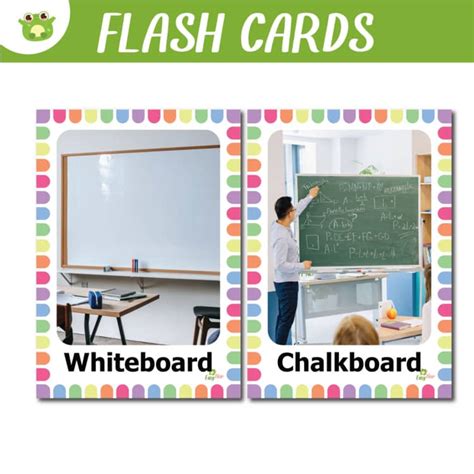 Classroom Objects Vocabulary Flashcards With Real Photos For Preschool