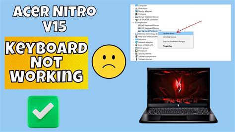 Fix Acer Nitro V15 Keyboard Not Working In Windows Solve Keyboard