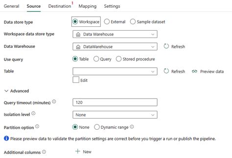 在 Microsoft Fabric 数据工厂的复制活动中配置数据仓库 Microsoft Fabric Microsoft Learn