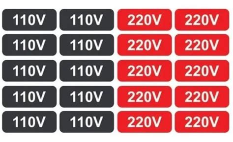 Etiqueta Voltagem Identificação Tomada 220v 110v Kit 40 Pçs
