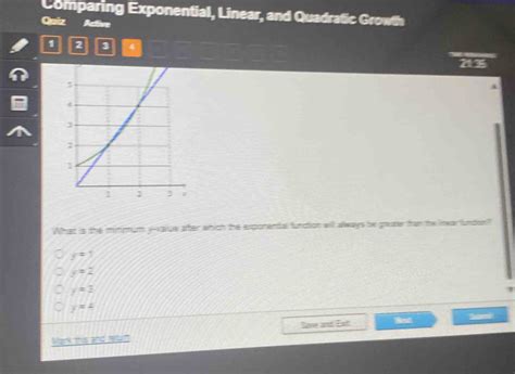Comparing Exponential Linear And Quadratic Growth Quiz Active 1 2 3 4