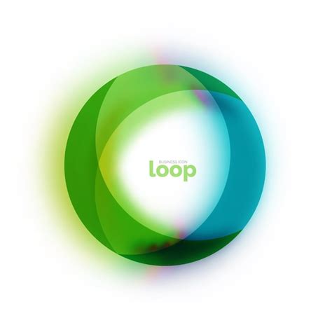 premium vector loop circle business icon created with glass
