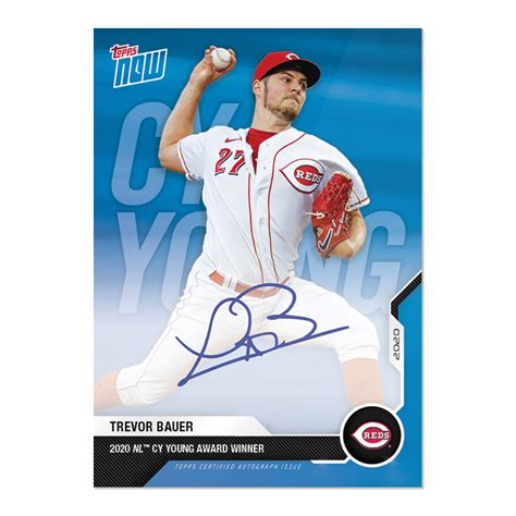 On Card Auto To 49 Trevor Bauer Mlb Topps Now® Card Os 32b