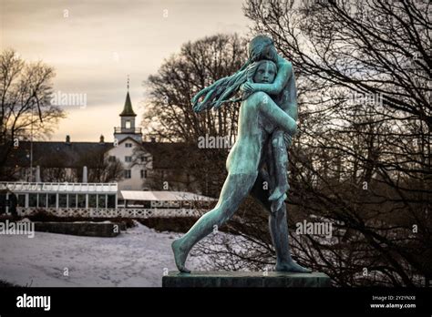 Oslo - February 11 2023: Statues in the famous Vigeland Park in Oslo, Norway Stock Photo - Alamy