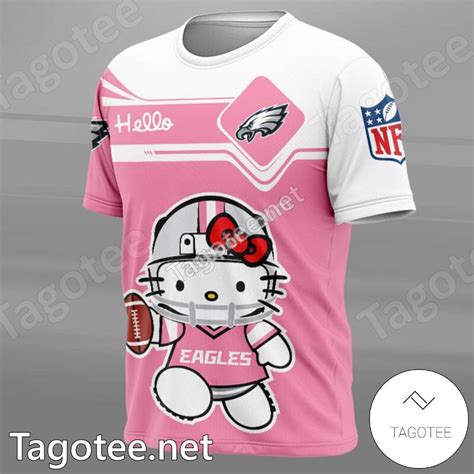 Philadelphia Eagles Hello Kitty Pink T Shirt Hoodie Tagotee
