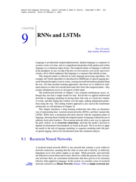 rnns and lstms 9 1 recurrent neural networks pdf