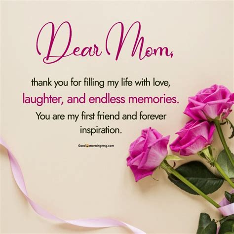 70 Heartfelt Thank You Mom Quotes Wishes And Messages Goodmorningmsg