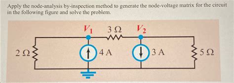 solved apply the node analysis by inspection method to