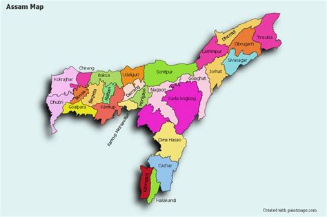 Map Of Assam Political