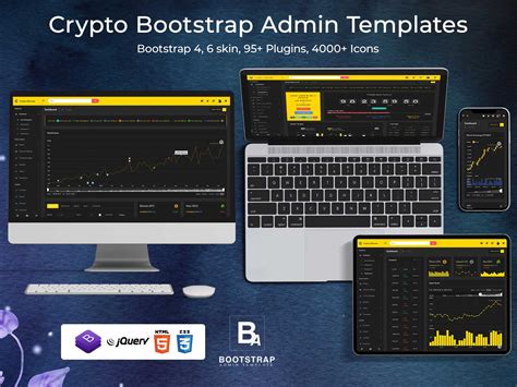 fully responsive cryptocurrency dashboard admin template