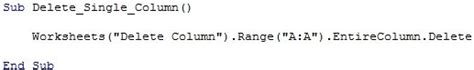 Excel Vba Delete Column 8 Easy To Use Macro Code Examples