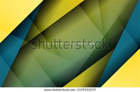 Abstract Dynamic Shape Overlap Layer Green Stock Vector Royalty Free