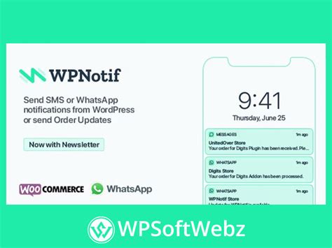 WPNotif WordPress SMS WhatsApp Message Notifications Latest Version