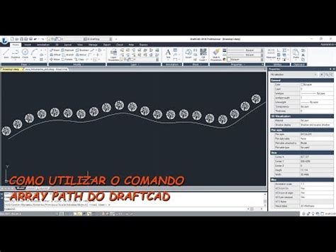 Como Utilizar O Comando ARRAY PATH No DRAFTCAD Software CAD Planeta CAD Tutoriais CAD Para