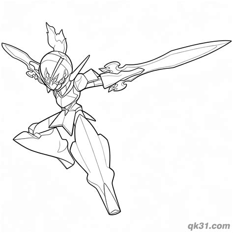 Ceruledge Pokemon Jumping Attack Coloring Page Quickduck