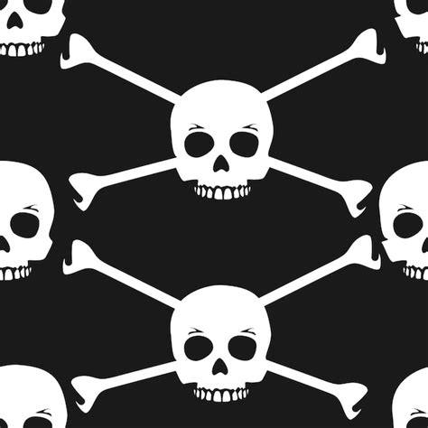 Premium Vector Skull Seamless Pattern Background Vector