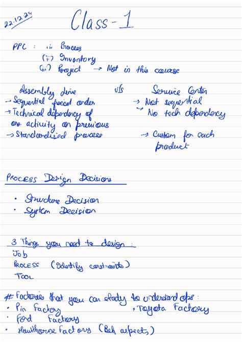 Ppc Class Notes 250206 232208 2213 Class 1 Ppc In Pracess Ii