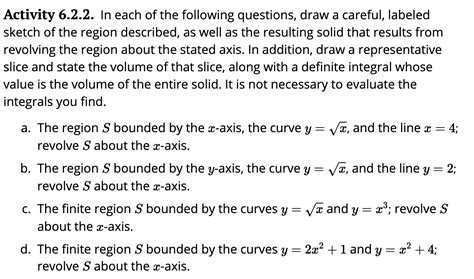 Solved Activity In Each Of The Following Questions Chegg