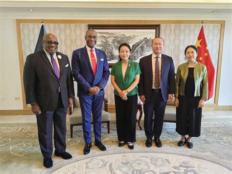 驻巴哈马大使严家蓉会见巴民航局局长、无任所大使和北京理工大学学者