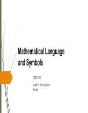 Mathematical Language And Symbols Pdf Mathematical Language And Symbols GNED Math In The
