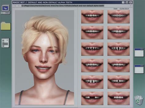 👽 Default And Non Default Alpha Teeth The Sims 4 Skin Sims Hair Sims