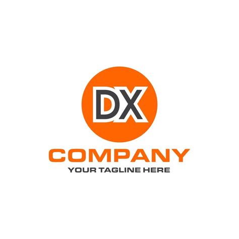 Premium Vector Dx Letter Rounded Shape Logo Design