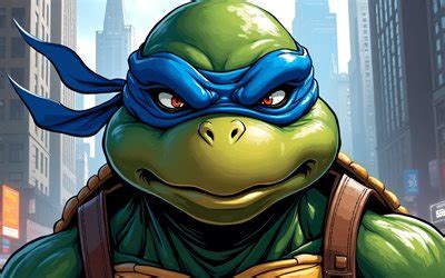 Download Leonardo 4k Close Up Teenage Mutant Ninja Turtles Comics