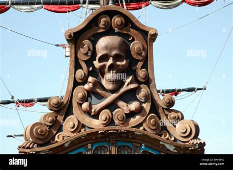Close Up Of Captain Hooks Pirate Ship Pirate Beach Eurodisney Paris