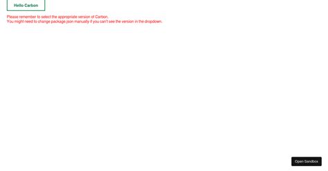 Carbon Quickstart Codesandbox