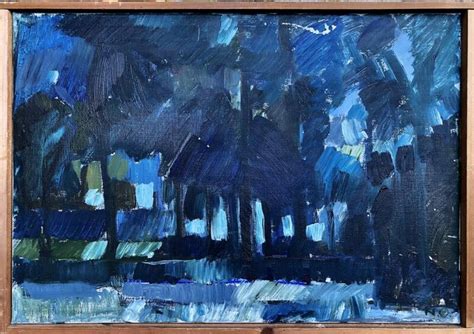 Lot Art Niels Østergaard B Herning 1924 D Allinge 1974 Forest Scene Signed N Ø