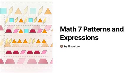 Math 7 Patterns And Expressions