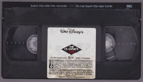 Walt Disney Classics Label Template 1984 1988 2 By Dtvrocks On